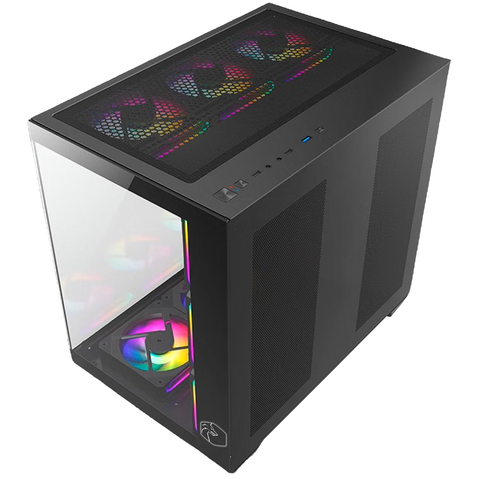 Gametech Prime V2 Button Controlled RGB 7x120mm Fan Gaming Computer ...